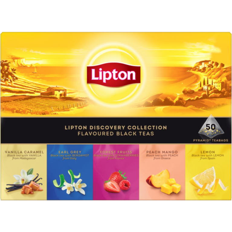 Lipton Set de Thé Noir Discovery Collection, 50 sachets - Piccantino