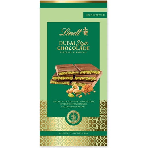 Dubai chocolade van Lindt - Piccantino Onlineshop