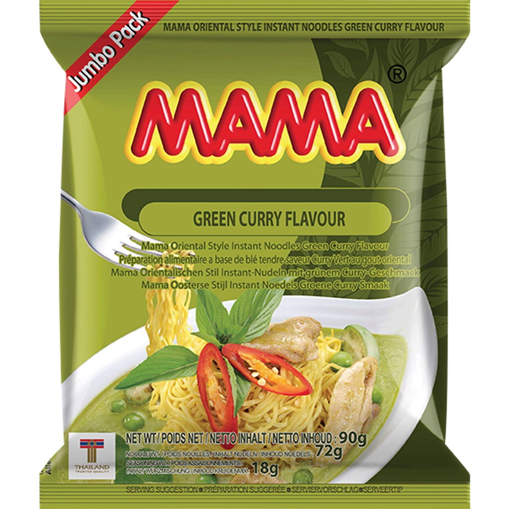 MAMA Fideos Instantáneos - Curry Verde, 90 g - Piccantino Tienda Online ...
