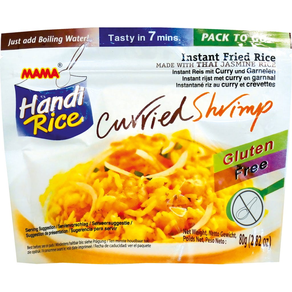 MAMA Riz Instantané au Curry et aux Crevettes, 80 g - Boutique en ligne ...
