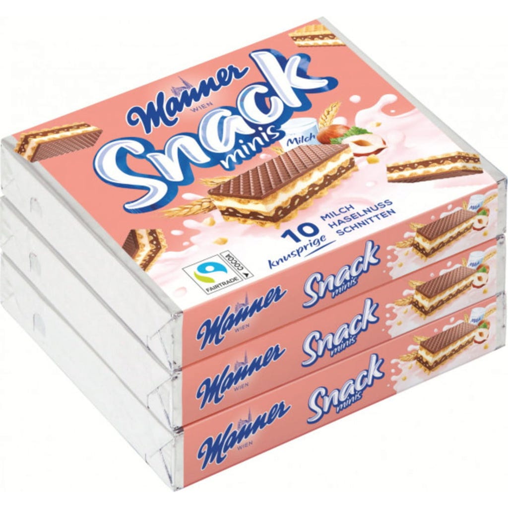 Manner Milk Hazelnut Snack Minis Pack - Piccantino Online Shop ...