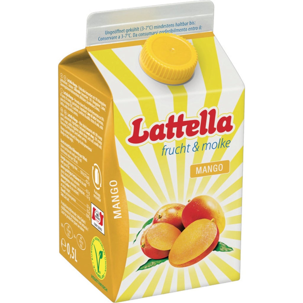 Lattella Whey Drink - Mango, 500 ml - Piccantino Online Shop International