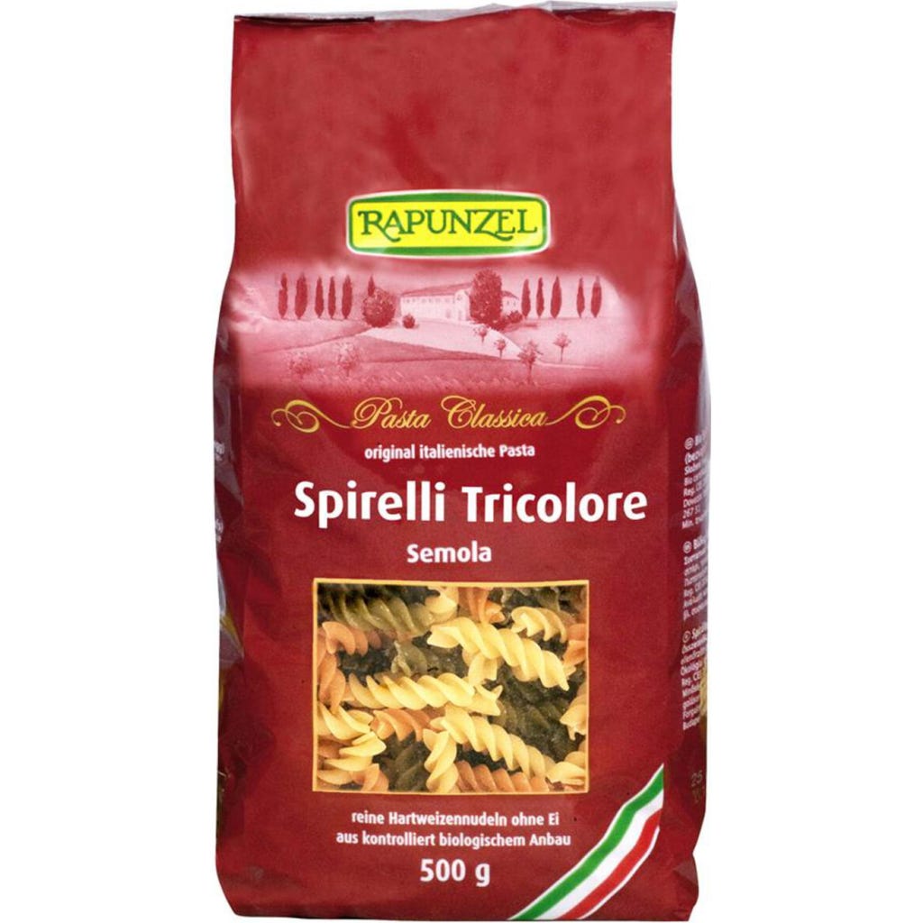 Rapunzel Spirelli Tricolore Bio - Semola, 500 g - Boutique en ligne ...