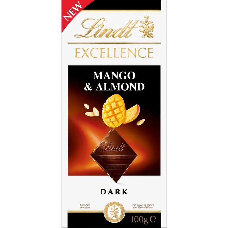 Lindt Excellence tabliczka Mango Almond, 100 g - Piccantino sklep ...