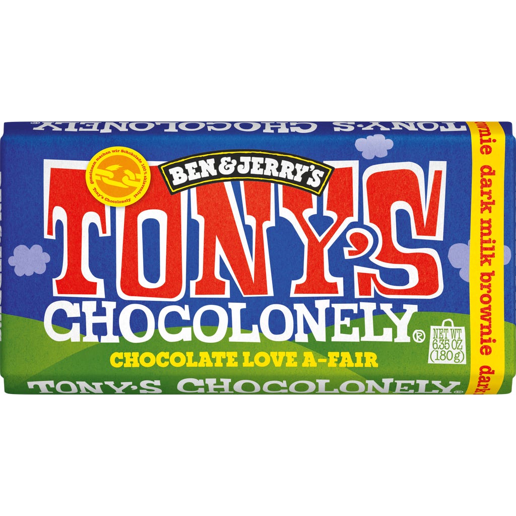 Tony's Chocolonely Ciemna czekolada mleczna 42% z kawałkami brownie ...
