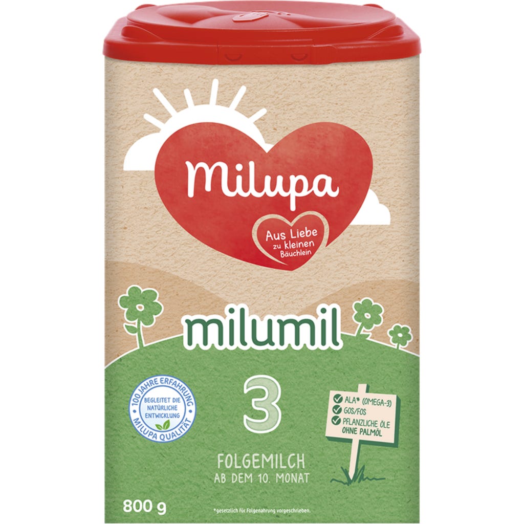 Milupa Follow-on Formula Based on Cow's Milk Milumil 3, 800 g - Piccantino