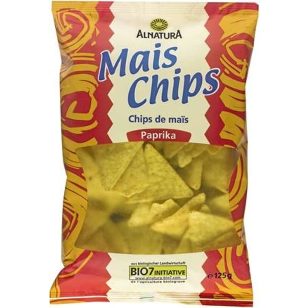 Alnatura Organic Corn Tortilla Chips - Paprika, 125 g - Piccantino ...