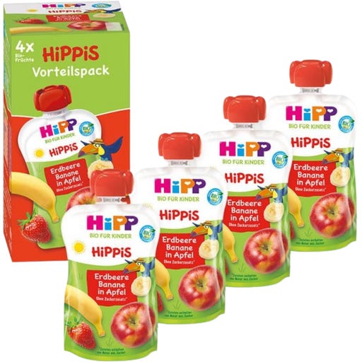 HiPP Pack de Ahorro HiPPiS Bio - Mezcla de Fresa, Plátano y Manzana ...