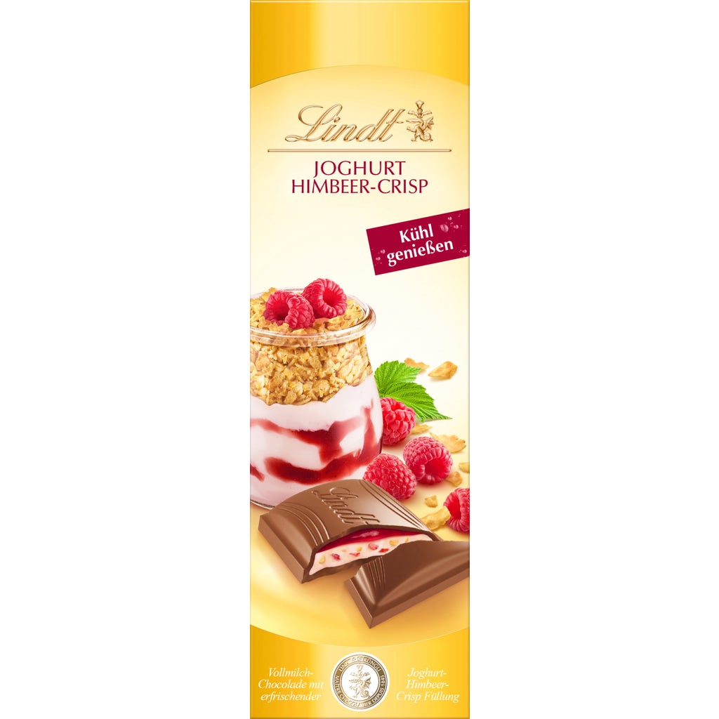 Lindt Yoghurt Raspberry Crisp Bar, 100 g - Piccantino Online Shop ...