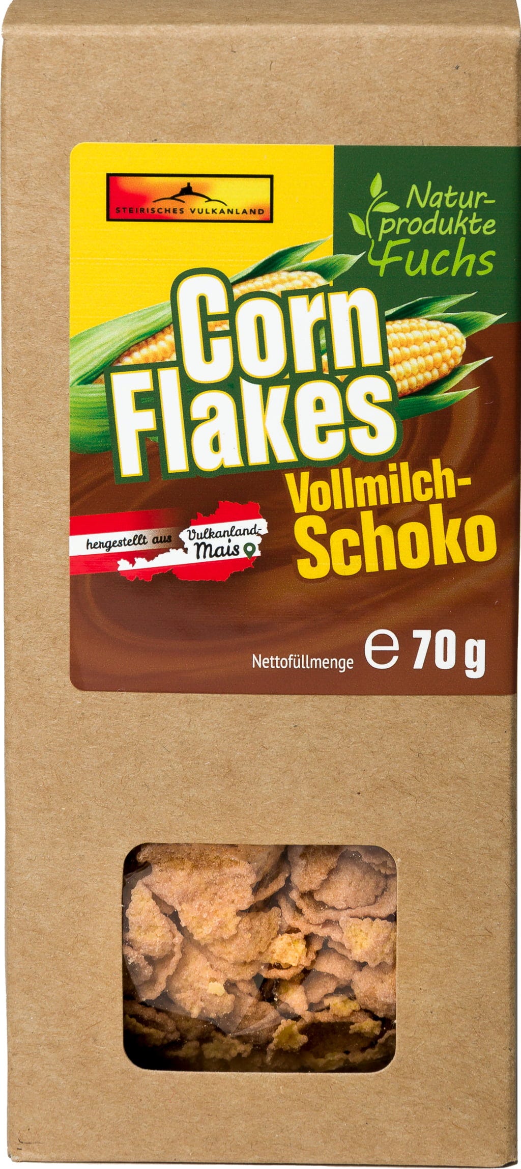 Naturprodukte Fuchs Crunchy Cornflakes with Milk Chocolate, 70 g ...