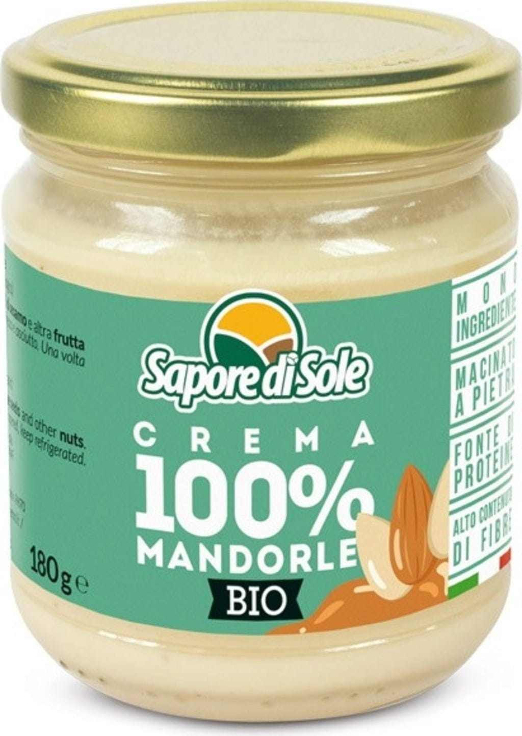 Sapore di Sole Bio 100% bílý mandlový krém, 180 g - Piccantino Česká ...